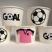 Soccer Party Snack Cups, Girls Soccer Party Snack Cups, Pink Soccer ...