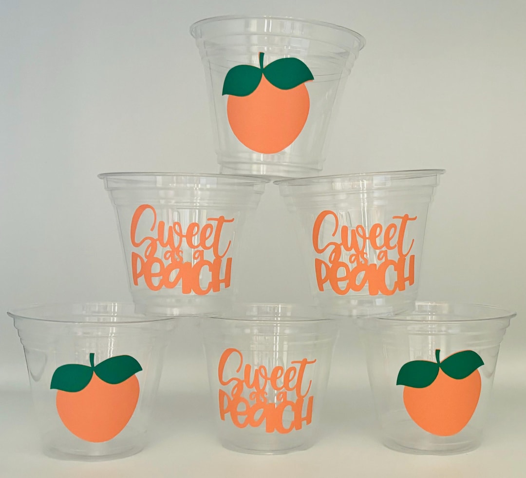 Sweet as a Peach, Peach Party Supplies, Sweet as a Peach Party Cups ...