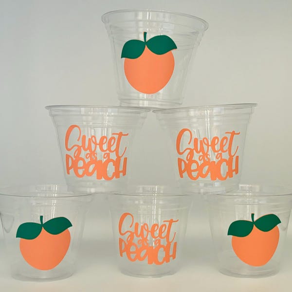 Peach Paper Plates - Etsy