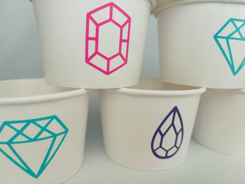 Gem Birthday Party Cups, Crystal Party, Diamond Party, She's a Gem ...