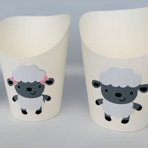 Sheep Party Snack Cups, Sheep Birthday Party, Sheep Baby Shower, Sheep ...