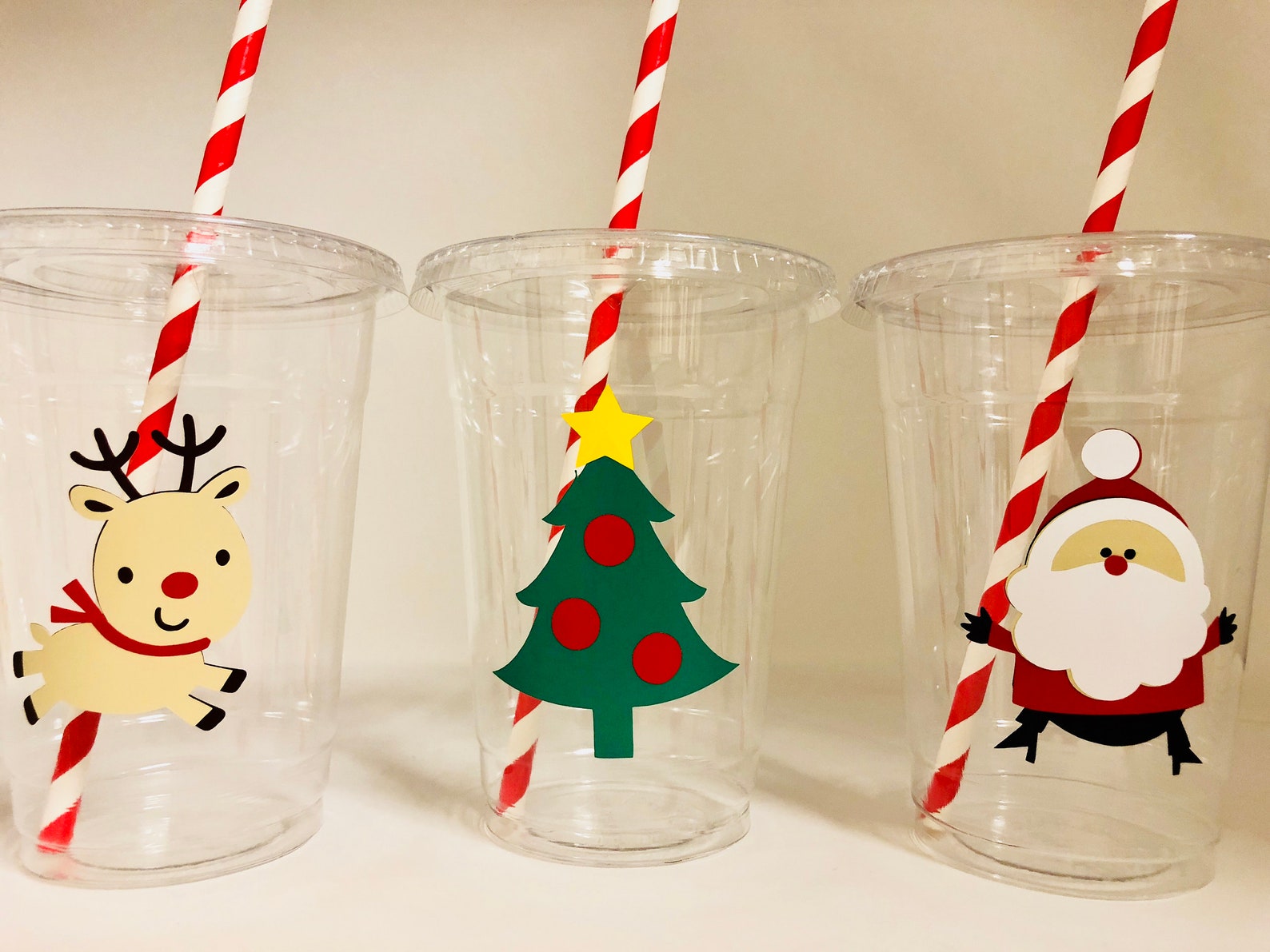 Christmas Party Cups Santa Party Cups Christmas Birthday | Etsy