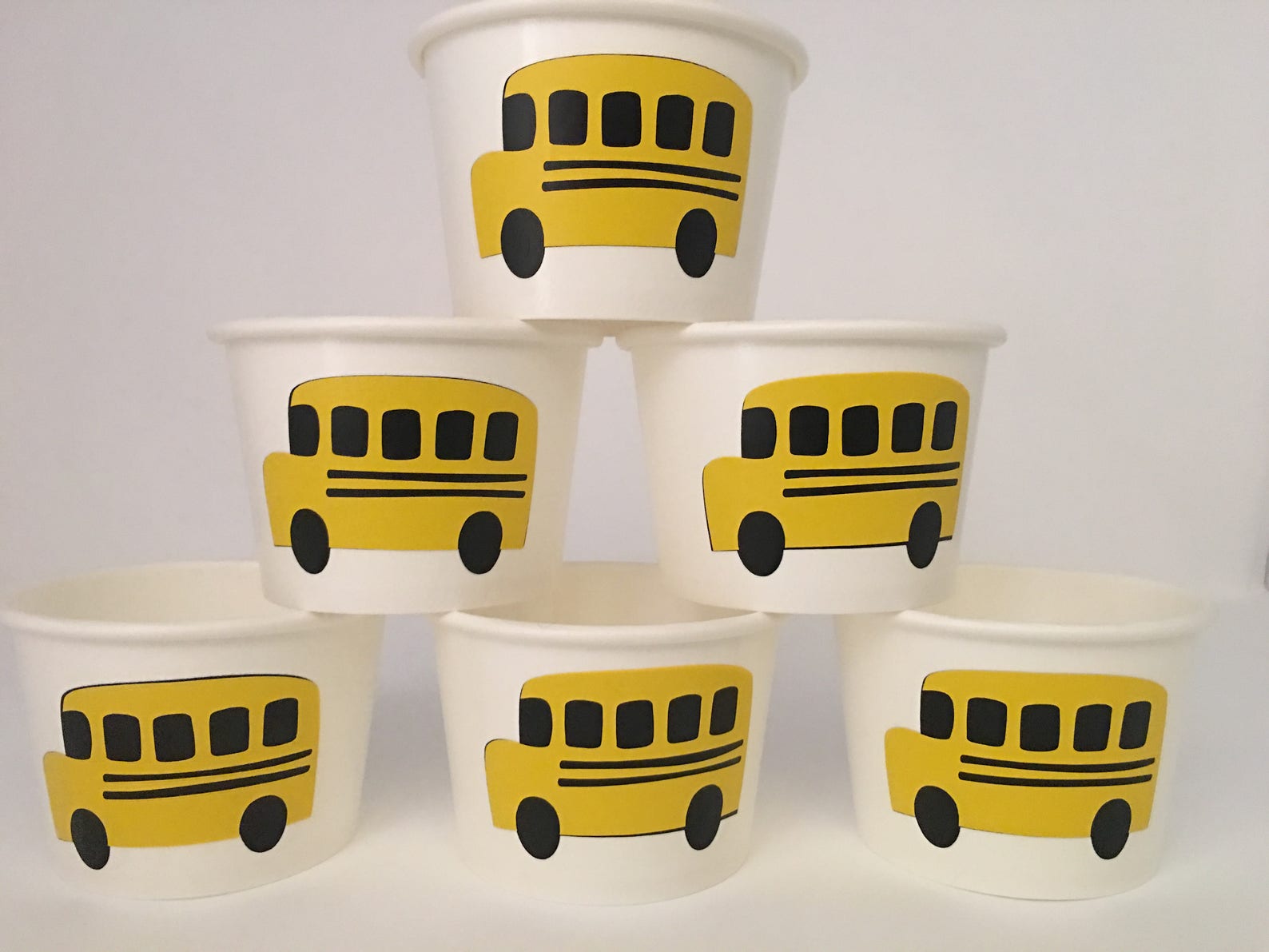 Bus Party Snack Cups Bus Birthday Party Snack Cups School - Etsy