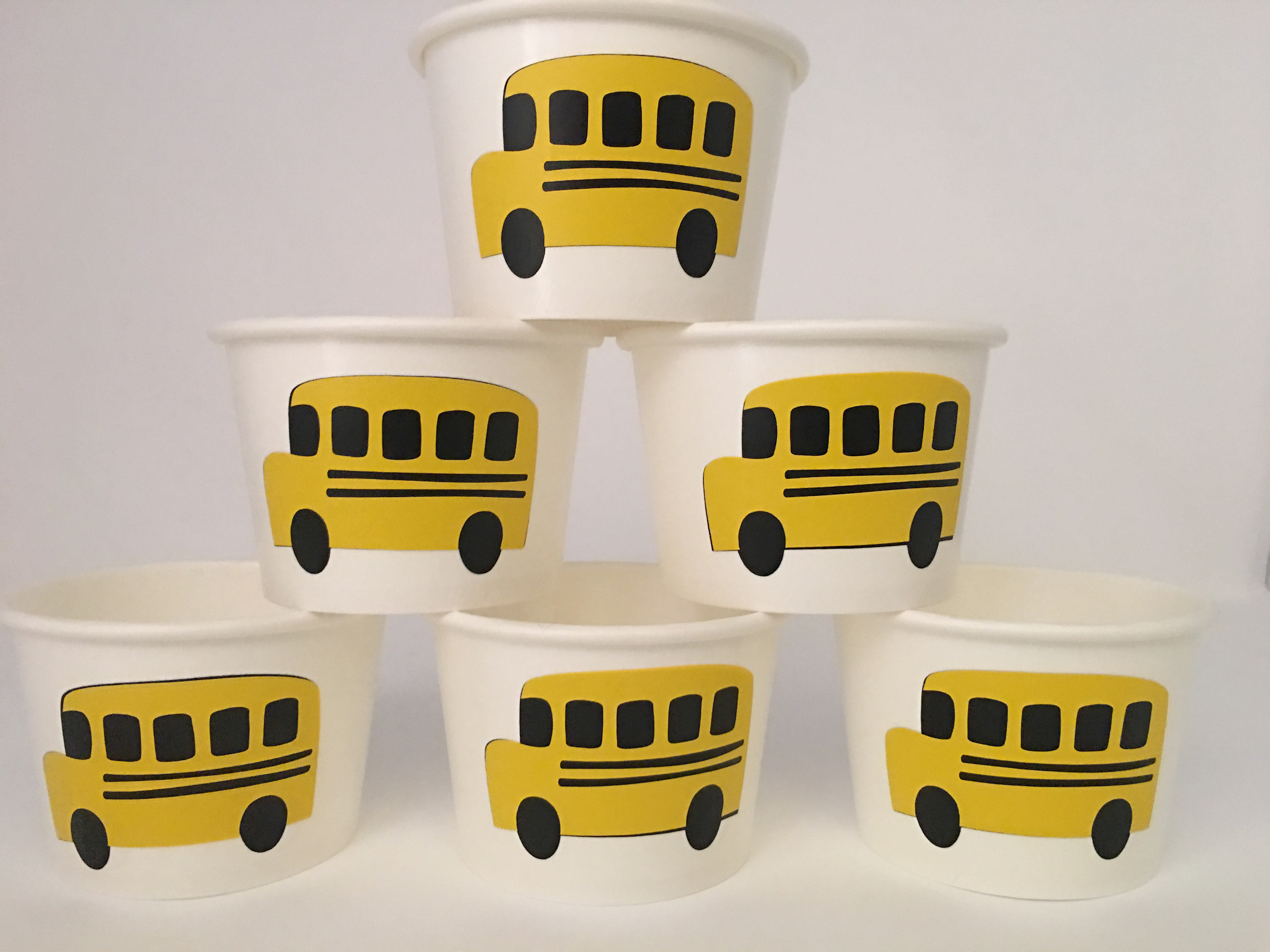 Bus Party Snack Cups Bus Birthday Party Snack Cups School | Etsy