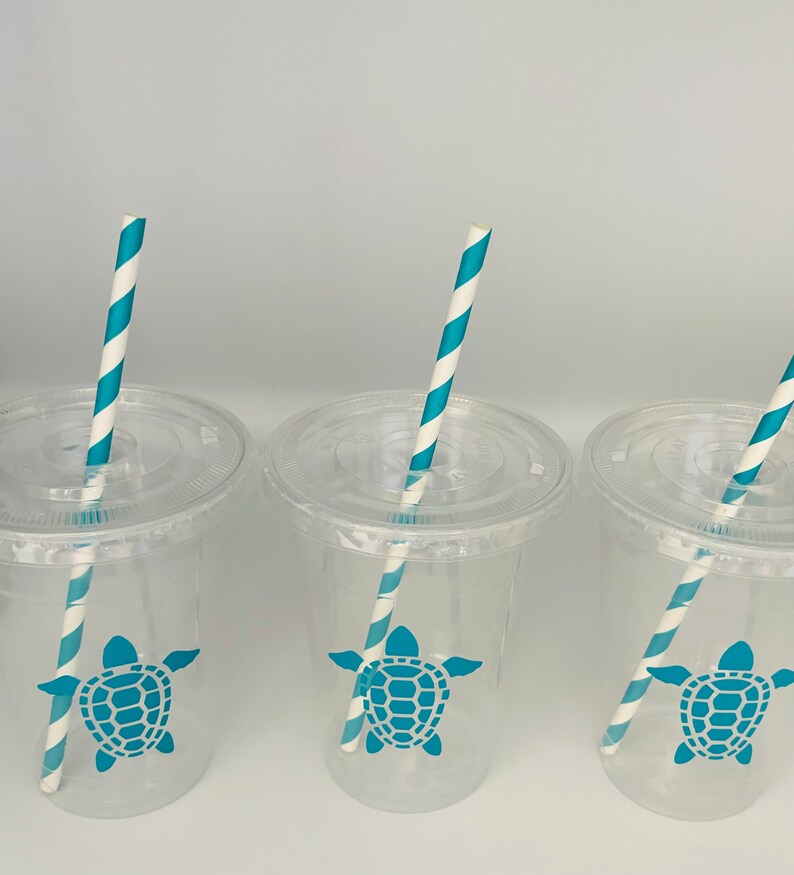 Turtle Party Cups, Turtle Birthday Party, Turtle Baby Showr, Reptile ...