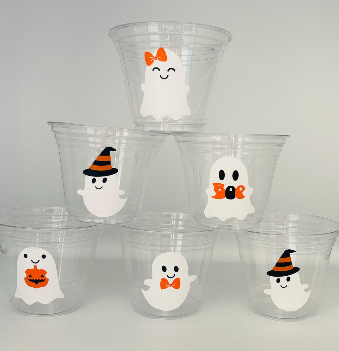 Ghost Party Cups, Halloween Party Snack Cups, Spooky, Scary, Ghost ...