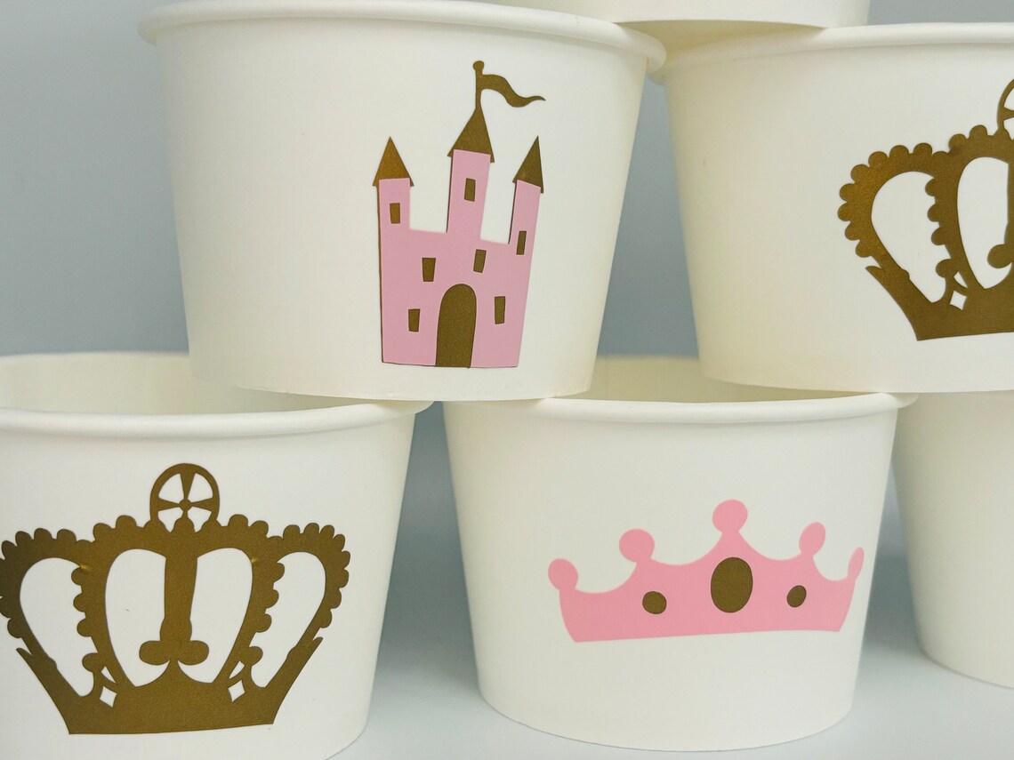 Princess Party Snack Cups, Princess Birthday, Royal Birthday Party ...