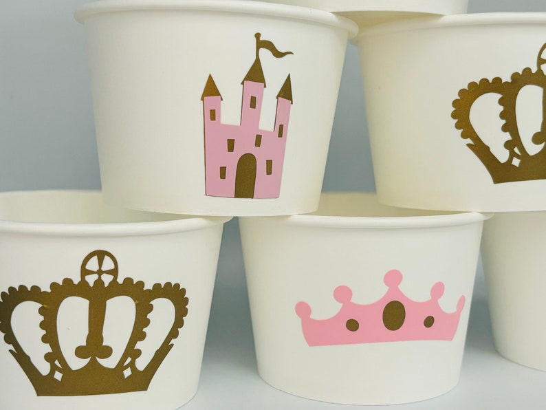 Princess Party Snack Cups, Princess Birthday, Royal Birthday Party ...