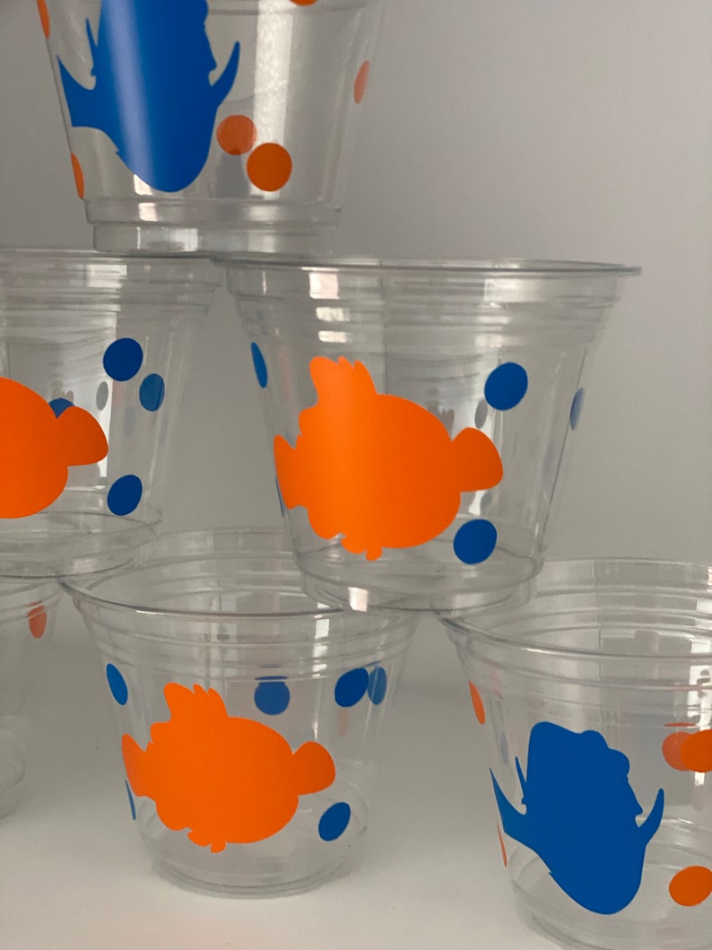 Finding Nemo Party Cups Finding Nemo Birthday Party Finding - Etsy