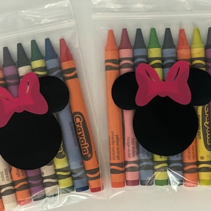 Minnie Mouse Party Favors, Minnie Mouse Crayon Set, Minnie Mouse ...