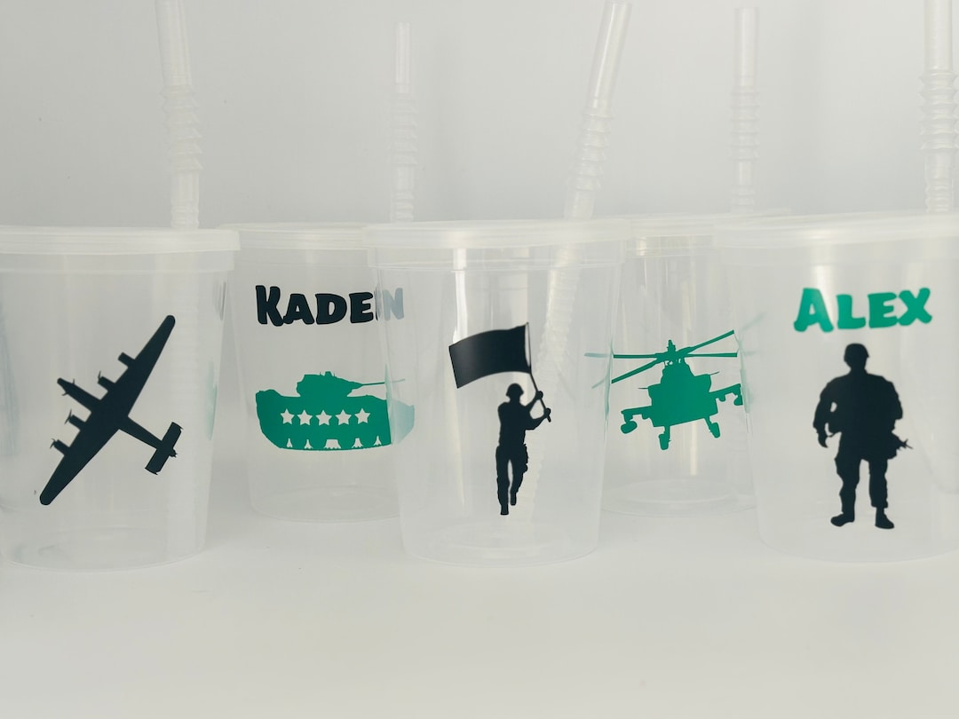 Army Party Cups, Army Birthday Cups, Army Party Favors, Army Party ...