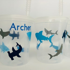 Shark Party Cups, Shark Birthday Party Cups, Ocean Party Cups, Under ...
