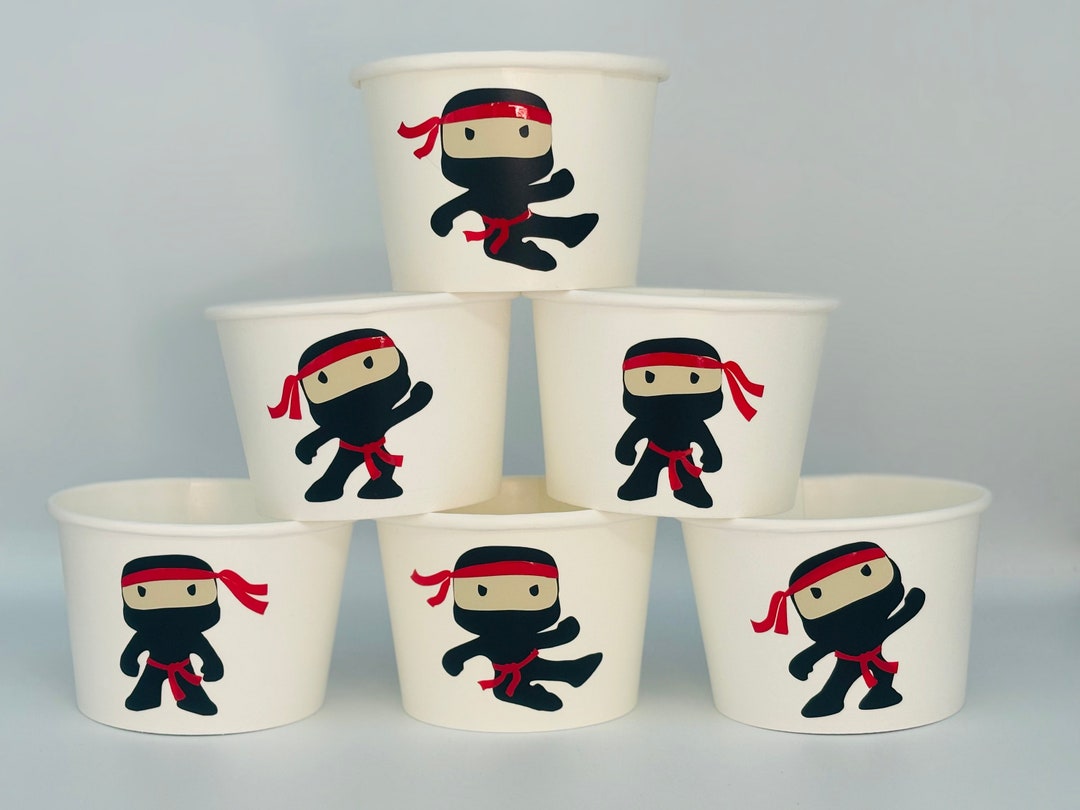 Ninja Party Snack Cups, Ninja Birthday Party Snacks, Ninja Girl Party ...