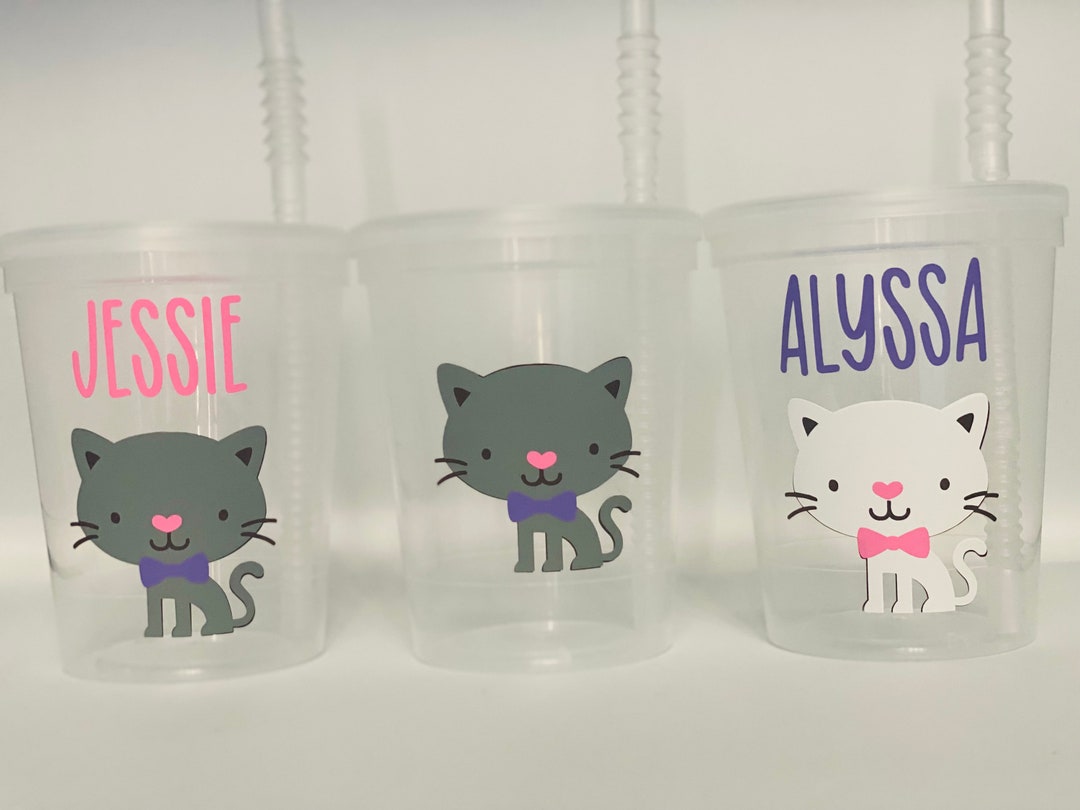 Cat Party Cups,reusable Kitten Party Cups, Cat Birthday Party Cups, Cat ...