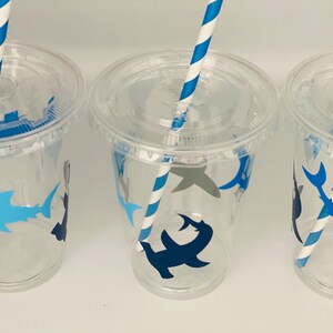 Shark Party Cups, Shark Birthday Party Cups, Ocean Party Cups, Under ...