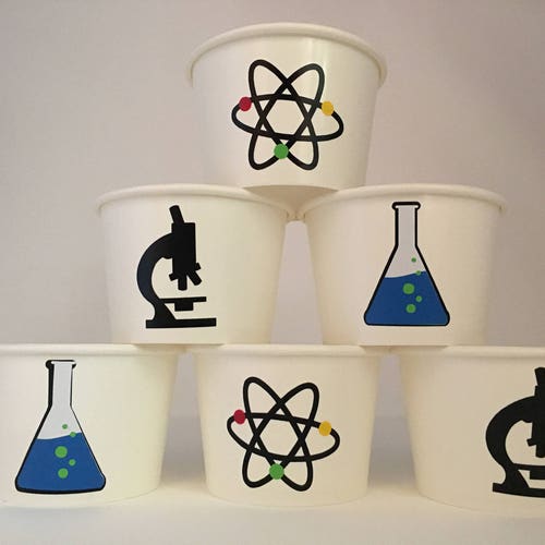 Science Party Snack Cups Mad Scientist Party Cups Science - Etsy