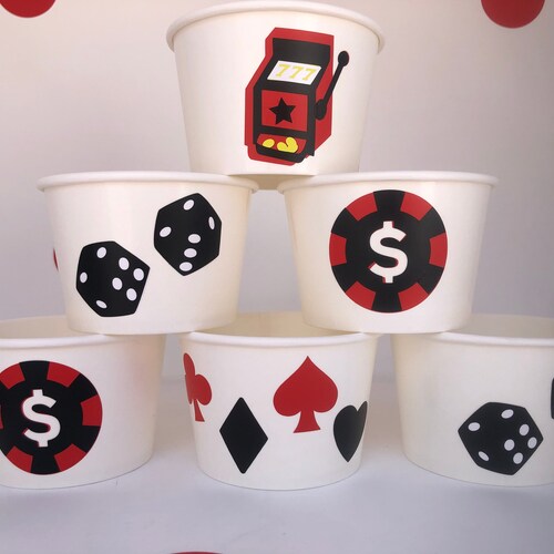 Casino Party Cups Casino Birthday Party Las Vegas Party - Etsy