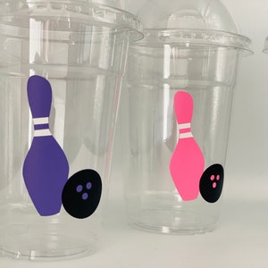 Bowling Party Cups, Bowling Birthday Party Cups, Bowling League Party ...