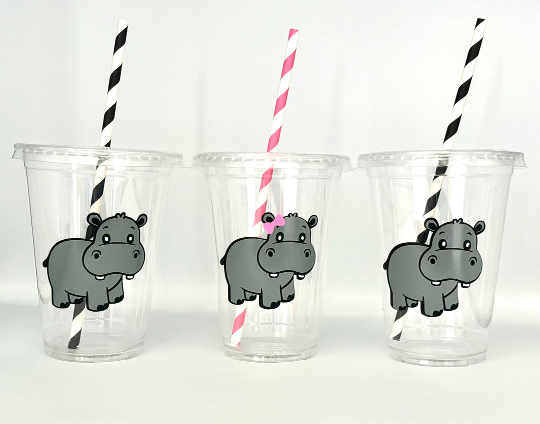 Hippo Party Cups, Hippo Birthday Party, Hippo Party Favors, Safari ...