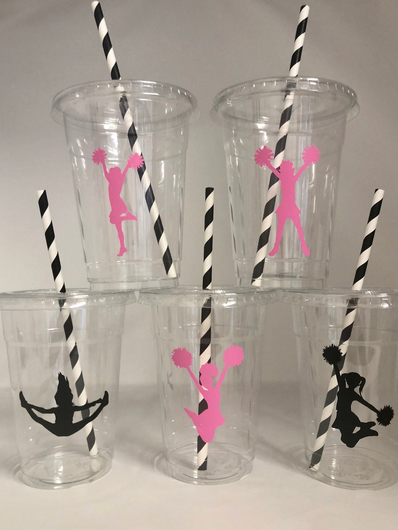 Cheerleading Party Cups Cheer Party Cups Cheerleader Party - Etsy