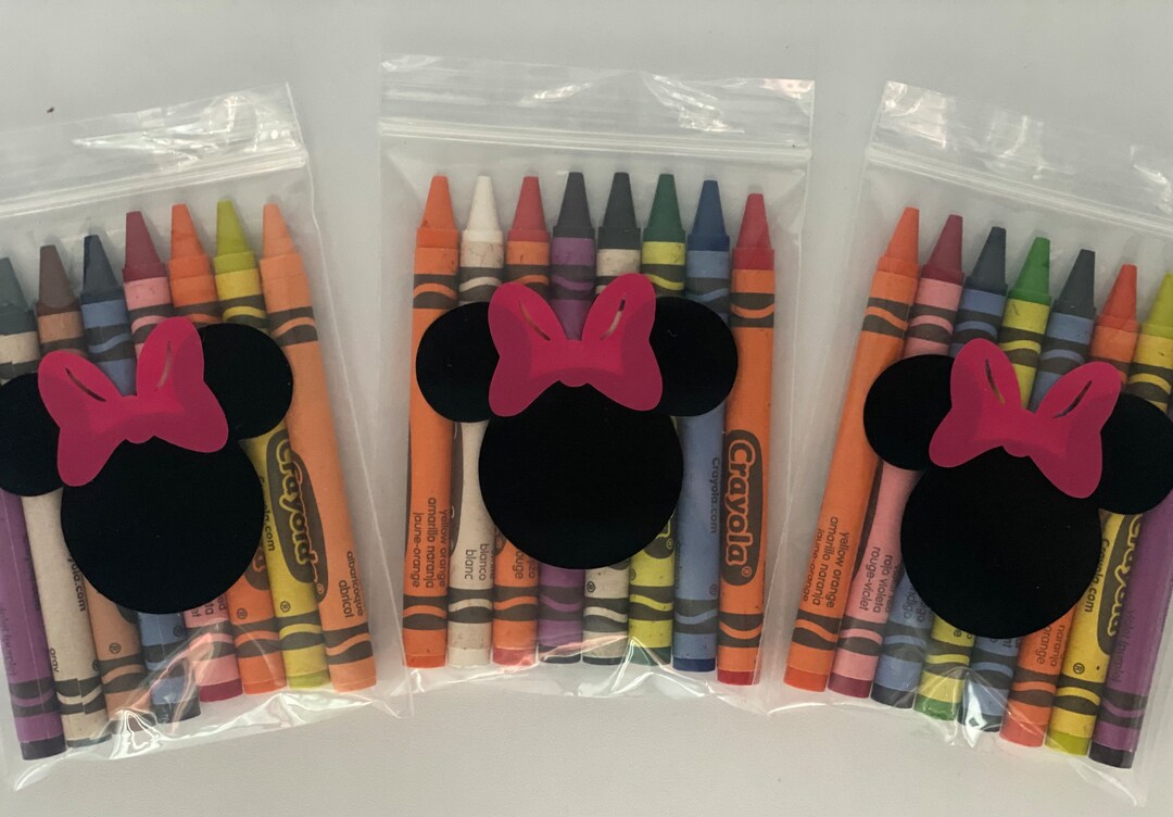 Minnie Mouse Party Favors, Minnie Mouse Crayon Set, Minnie Mouse ...