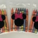 Minnie Mouse Party Favors, Minnie Mouse Crayon Set, Minnie Mouse ...