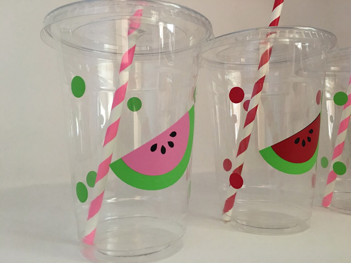 Watermelon Party Cups,watermelon Birthday Party,one in a Melon Party ...