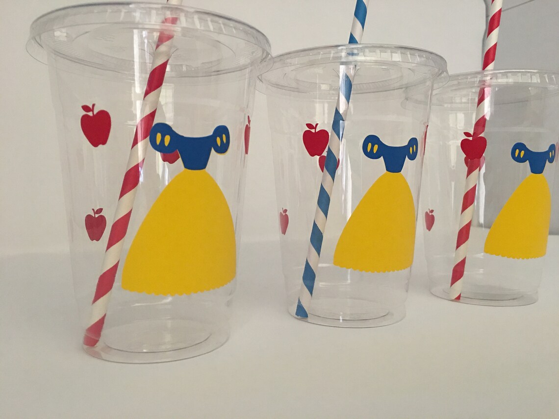 Snow White Party Cups Snow White Birthday Party Snow White - Etsy