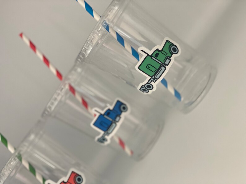 Semi Truck Party Cups Big Rig Party Cups 1st Birthday Work - Etsy