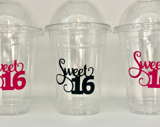 SWEET 16 PARTY Cups Sweet Sixteen Party Cups Sweet 16 Party Cups Sweet ...