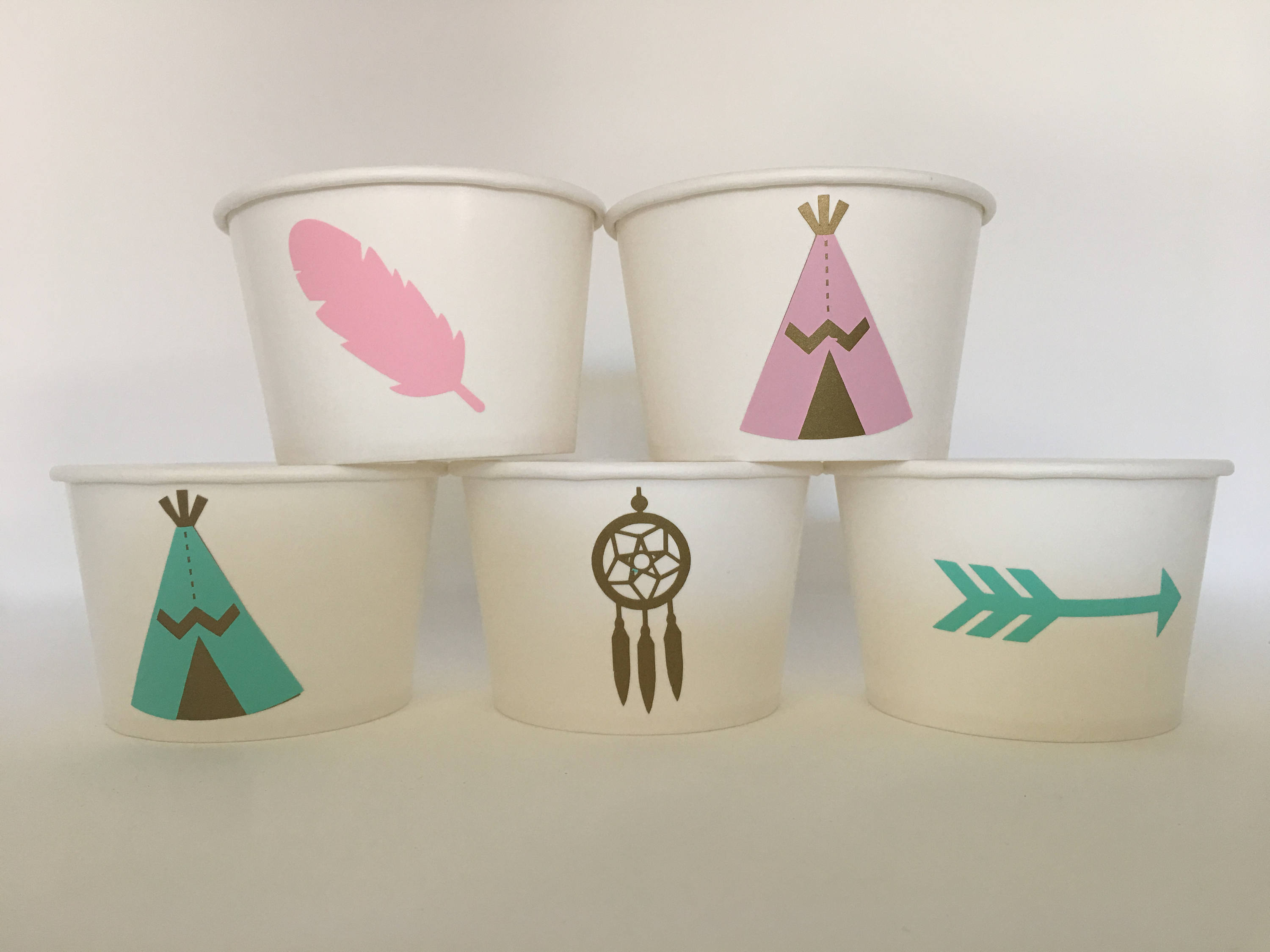 Tribal Party Snack Cups Tribal Birthday Snack Cups Boho | Etsy