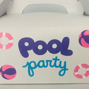 Pool Party Favor Boxes , Swimming Party, Summer, Pool Birthday Party ...