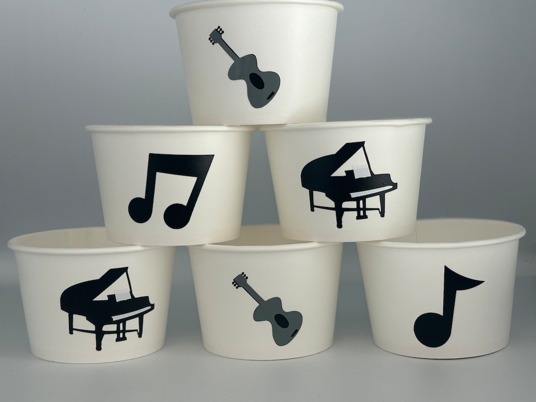 Music Party Cups, Birthday Party, Music Party Favors, Colorful Music ...