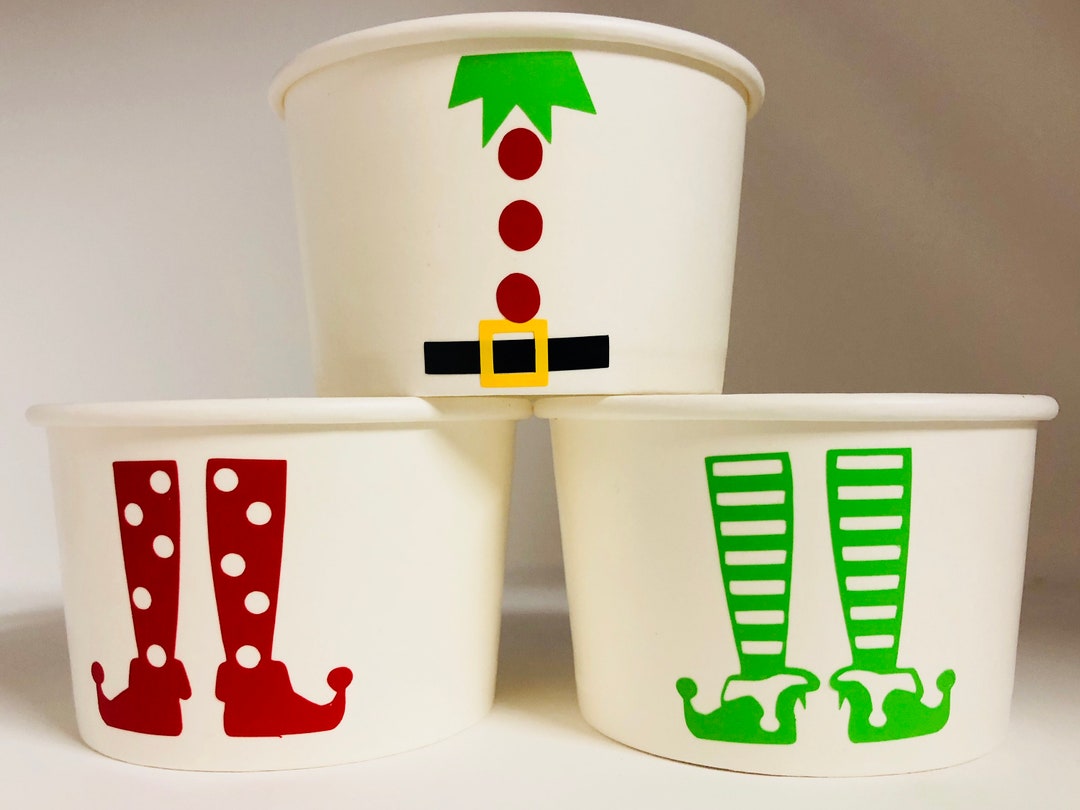 Elf Party Snack Cups, Elf Birthday Party Cups, Christmas Party Cups ...