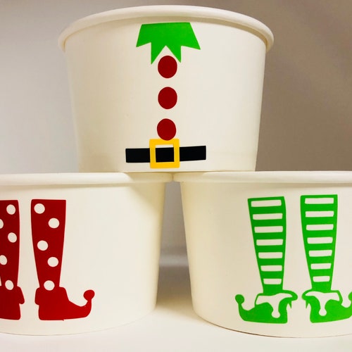 Elf Party Snack Cups Elf Birthday Party Cups Christmas Party | Etsy