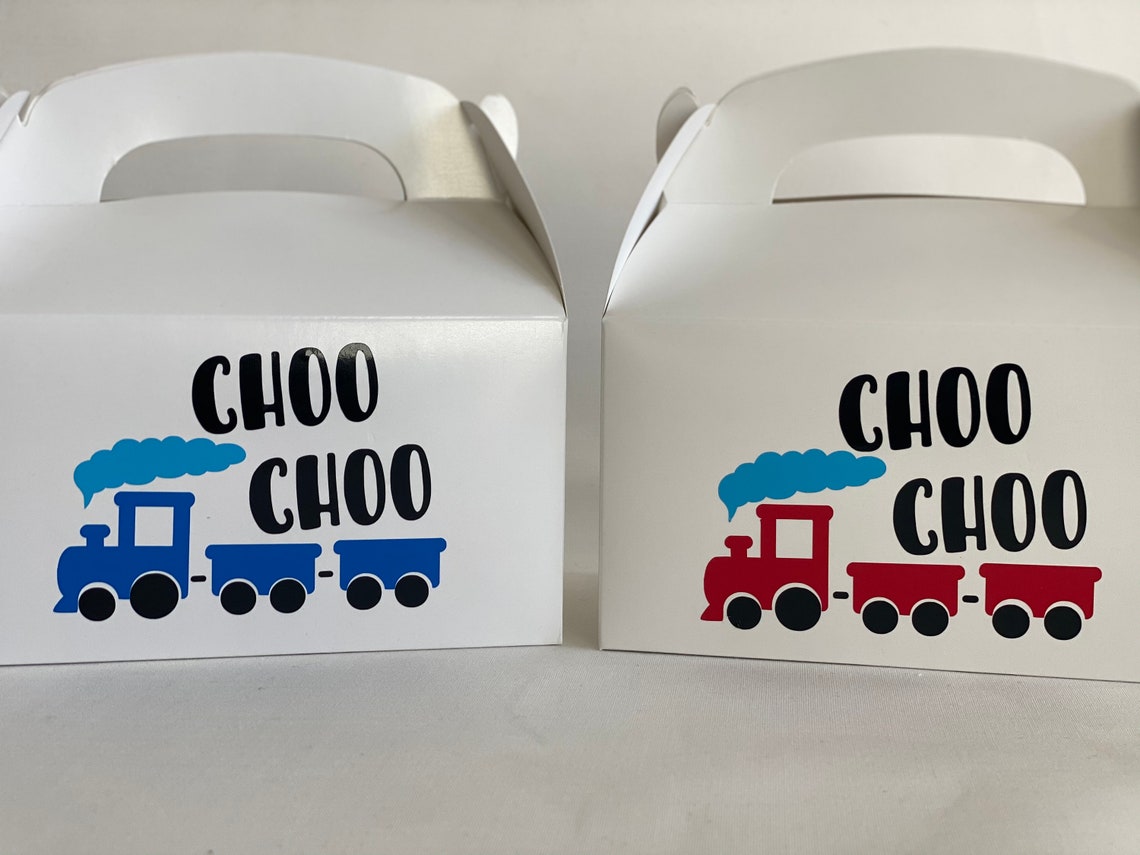 Train Party Favor Boxes Train Party Favors Train Birthday - Etsy
