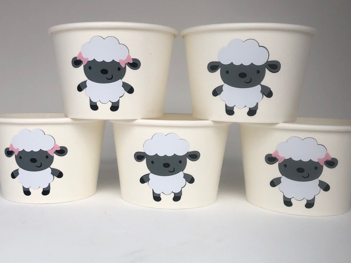 Sheep Party Snack Cups Sheep Birthday Party Sheep Baby - Etsy