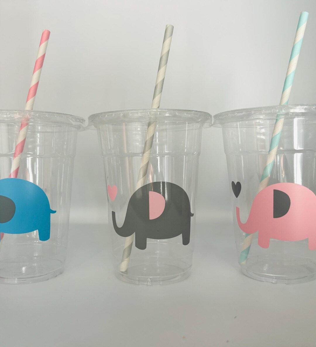 Elephant Party Cups, Elephant Baby Shower Party Cups, Elephant Birthday ...