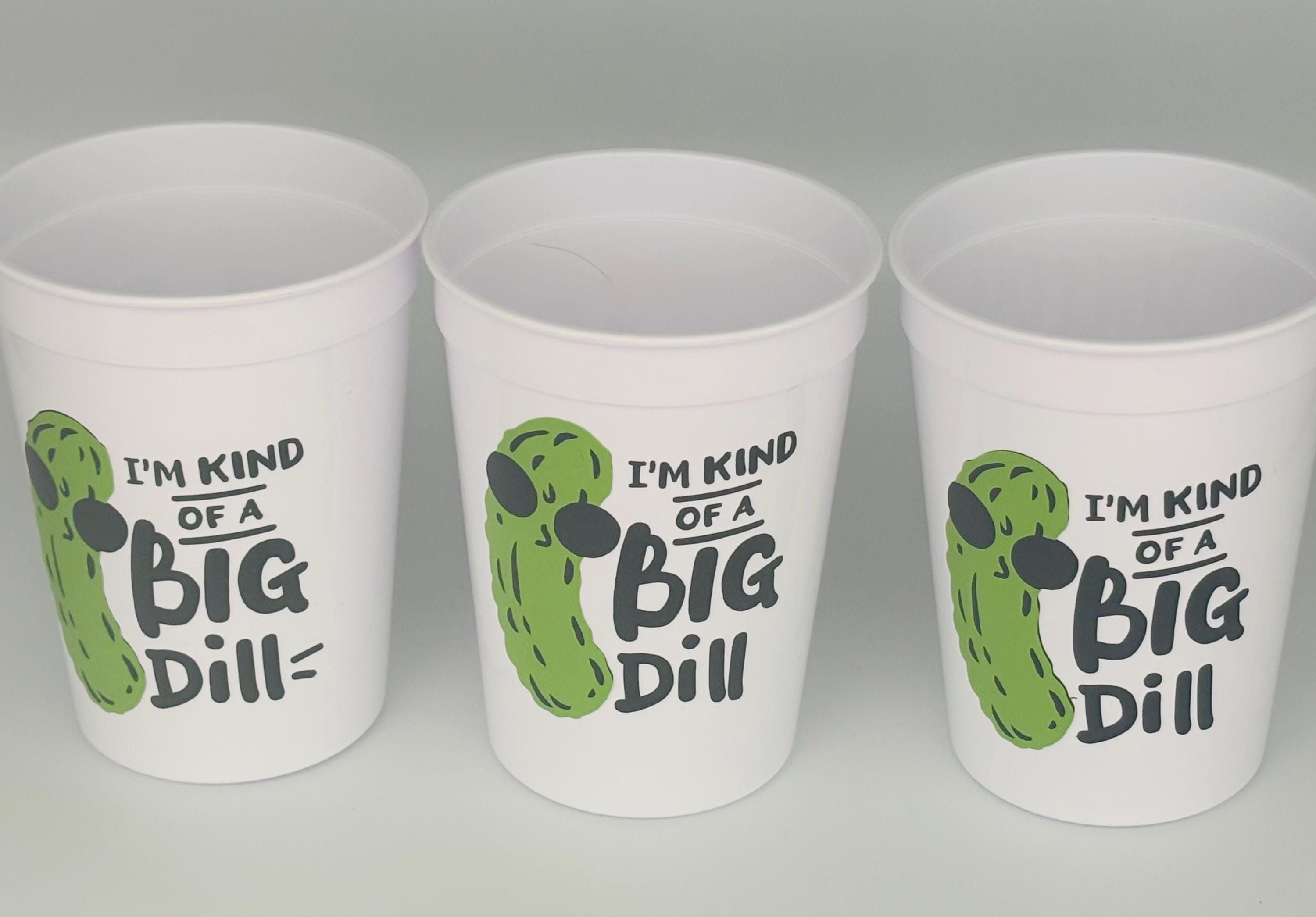 Pickle Party Cups, Kind of a Big Dill, Pickle Party Favors, Reusable ...