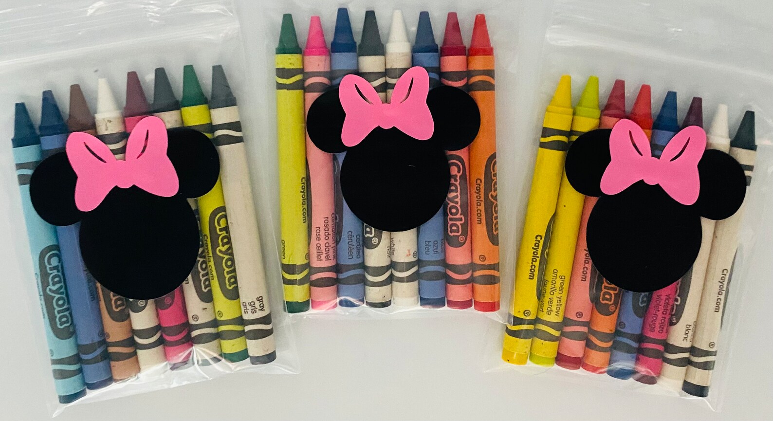 Minnie Mouse Party Favors, Minnie Mouse Crayon Set, Minnie Mouse ...