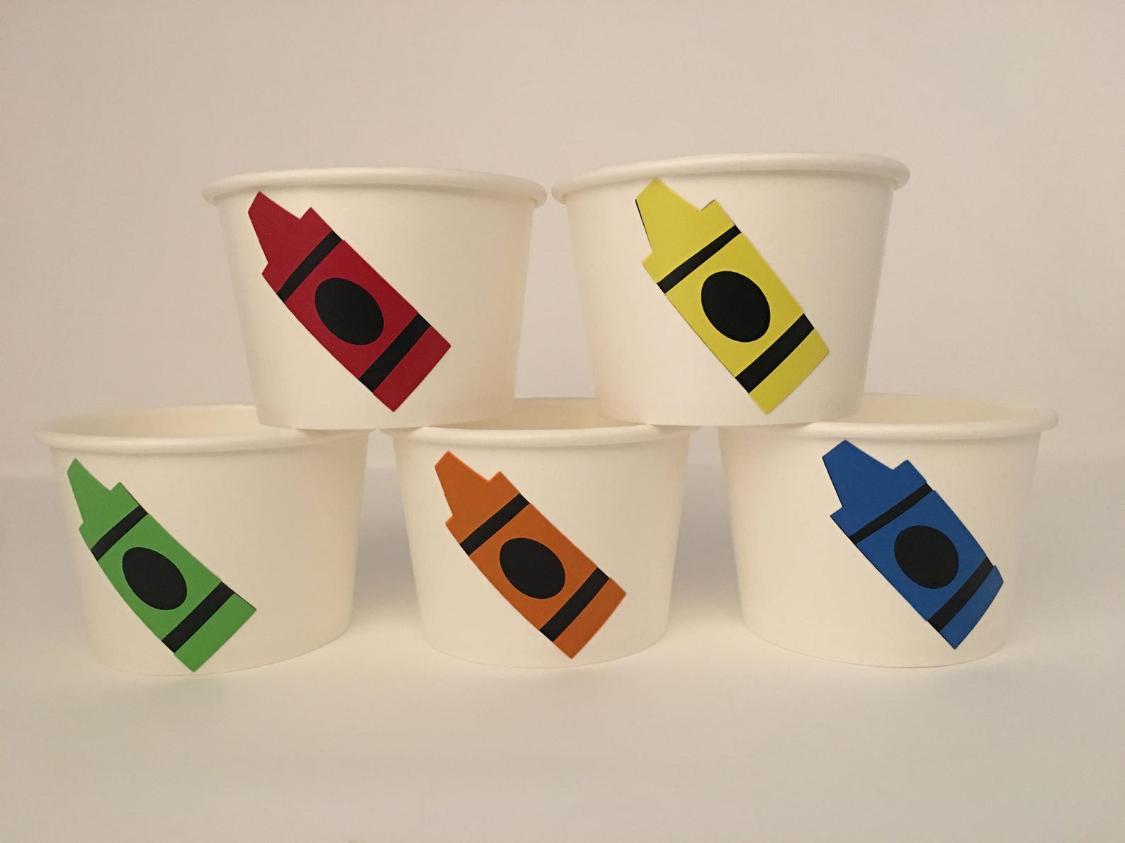 Crayon Party Cups Crayon Birthday Art Birthday Coloring - Etsy