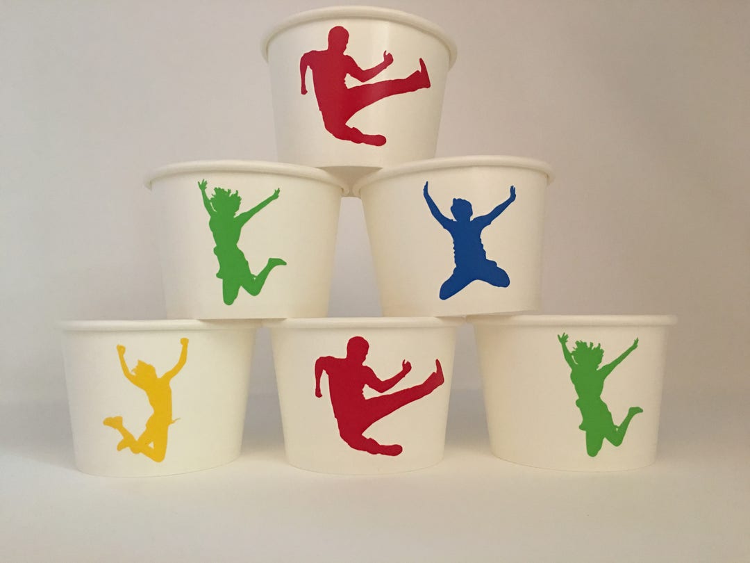 Jump Snack Cups, Jump House Party Cups, Jump Birthday Party, Jump Party ...