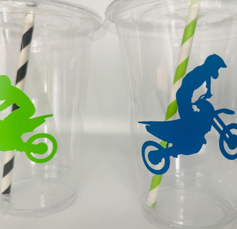 Dirt Bike Party Cups, Motorcycle Party Cups, Motorcycle Birthday Party ...