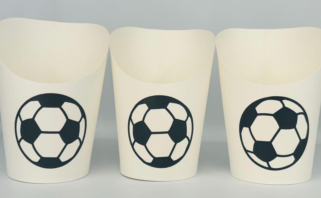 Soccer Party Snack Cups, Soccer Birthday Party Snack Cups, Sports Party ...