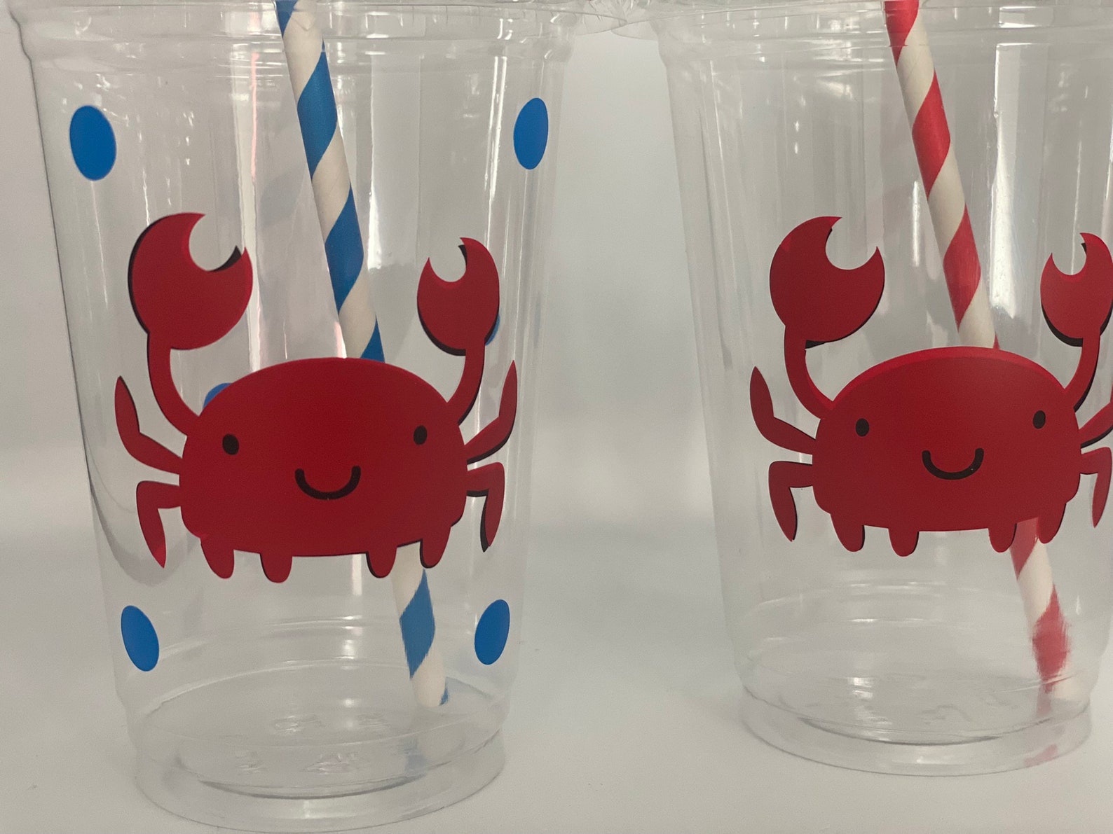 Crab Party Cups Crab Birthday Party Cups Ocean Party Cups - Etsy