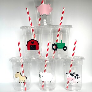 Farm Party Cups Farming Party Tractor Party Farm Baby - Etsy