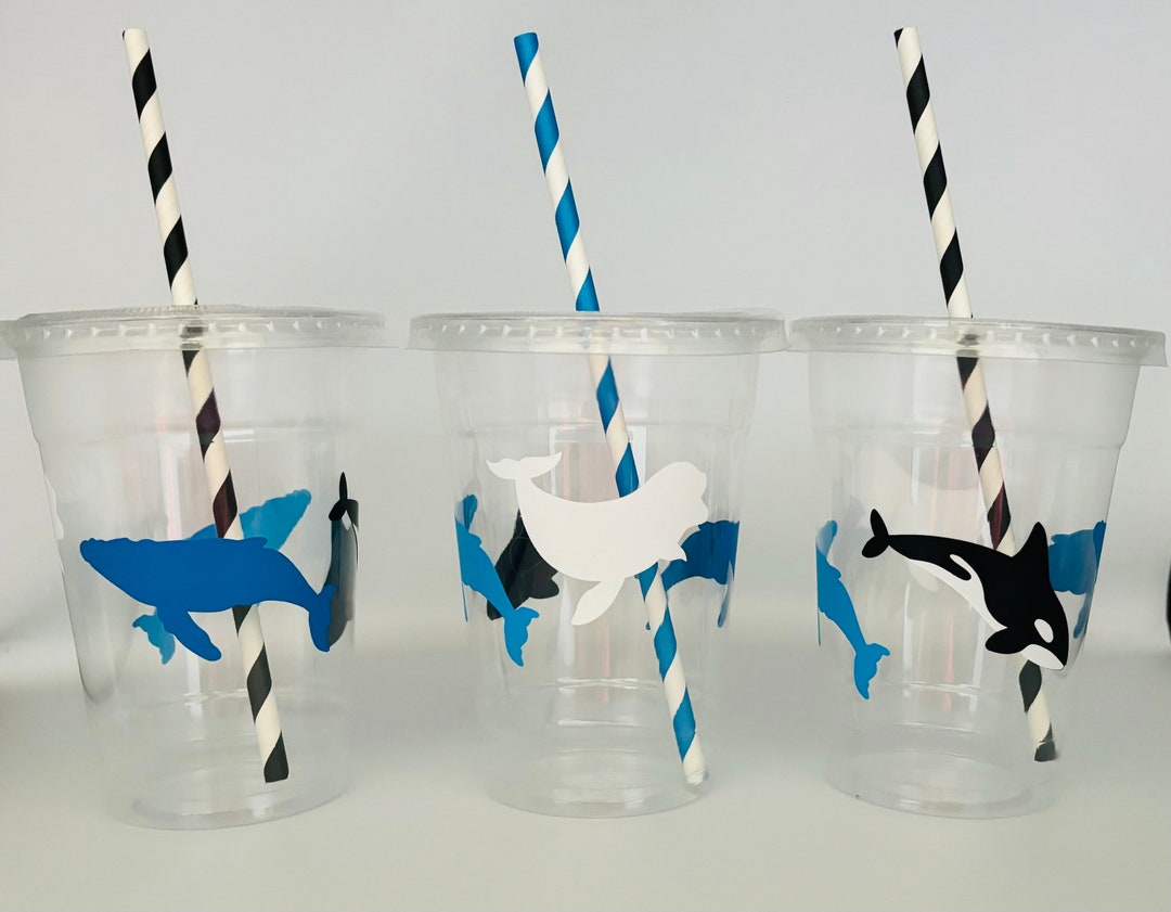 Whale Party Cups, Whale Birthday Party Cups, Whale Baby Shower ...