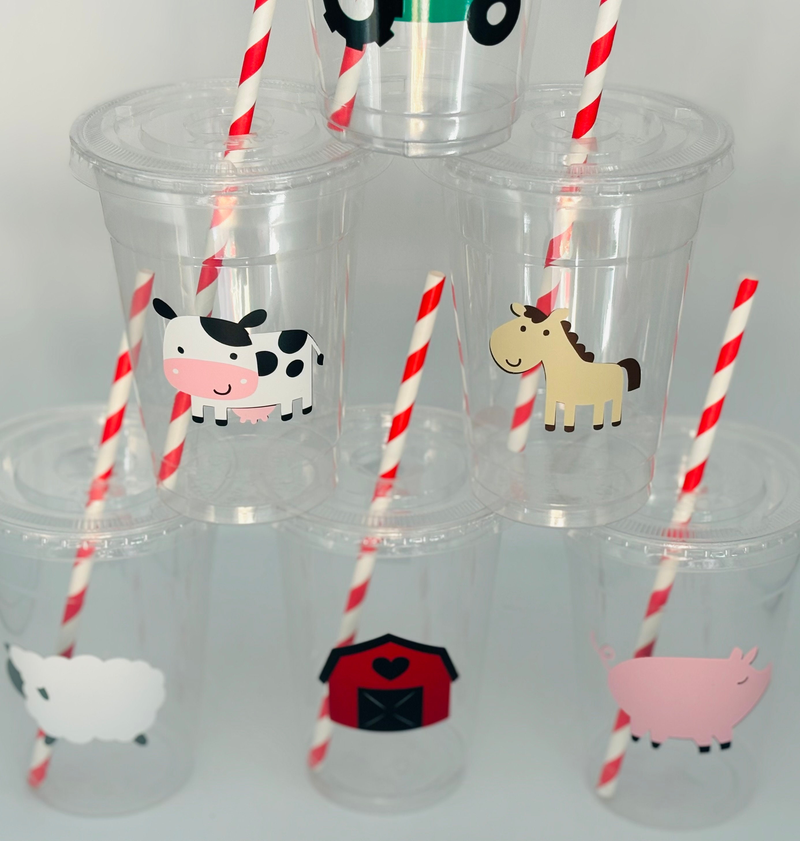 Farm Party Cups, Farming Party, Tractor Party, Farm Baby Shower ...