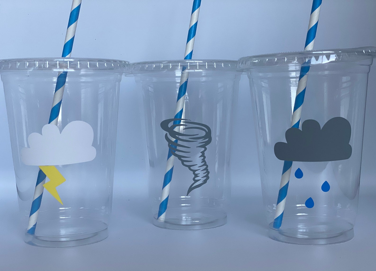 Tornado Party Cups Weather Birthday Party Thunder Lighting - Etsy