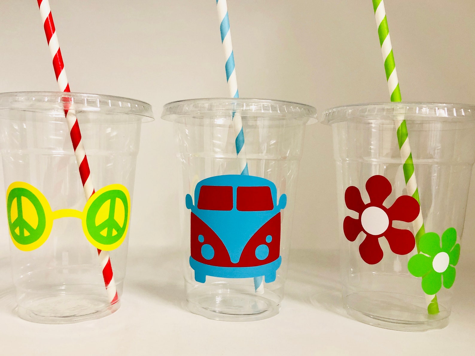 Hippie Party Cups Hippie Birthday Party Hippie Baby Shower - Etsy